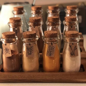 Small Glass Favor Jars Milk Glass Bottles Cork Lids Party Favors ...