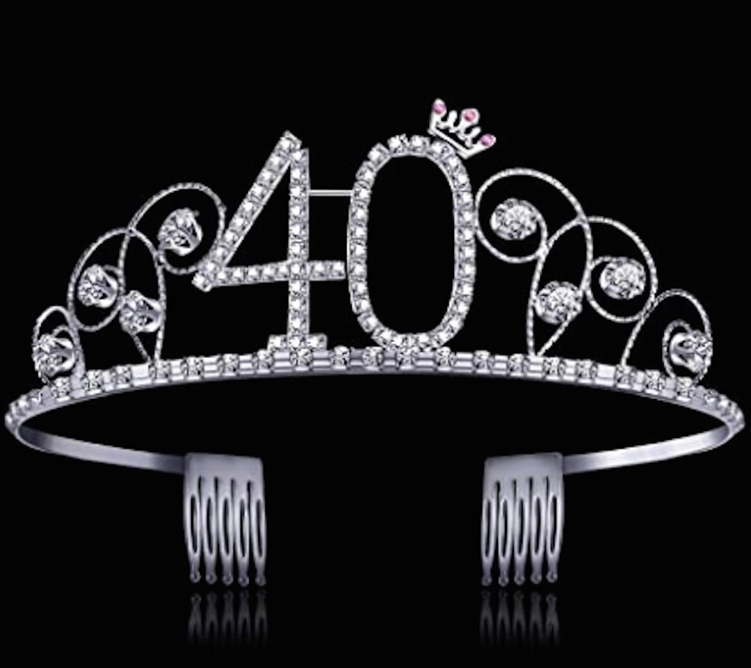 40th Birthday Crown 40th Birthday Tiara Birthday 40th Party Decorations ...