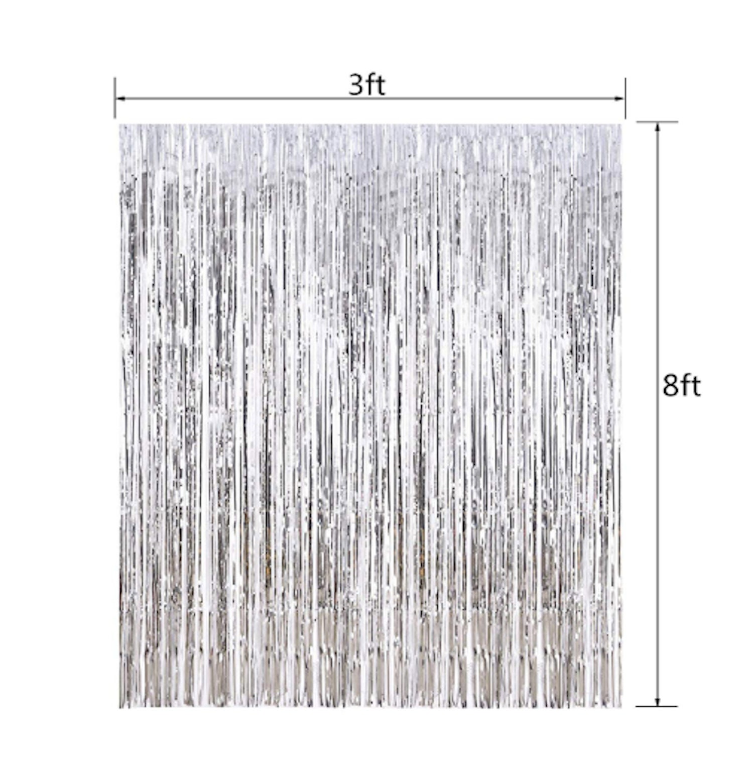 Silver Metallic Foil Fringe Curtain Door Decoration Photo | Etsy