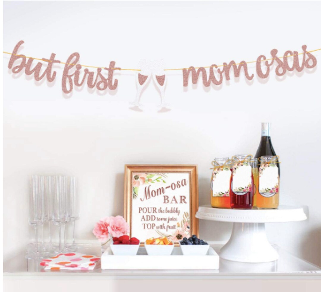 Mimosa Bar Sign Banner Decorations Momosa Bar Sign Banner Bubbly Bar ...