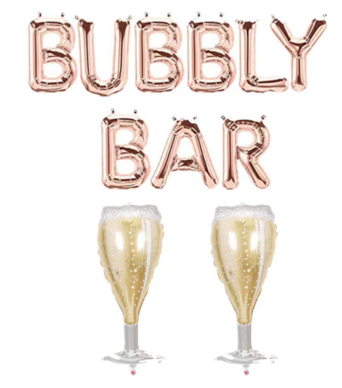 Rose Gold Bubbly Bar Sign Banner Decorations Bridal Shower | Etsy