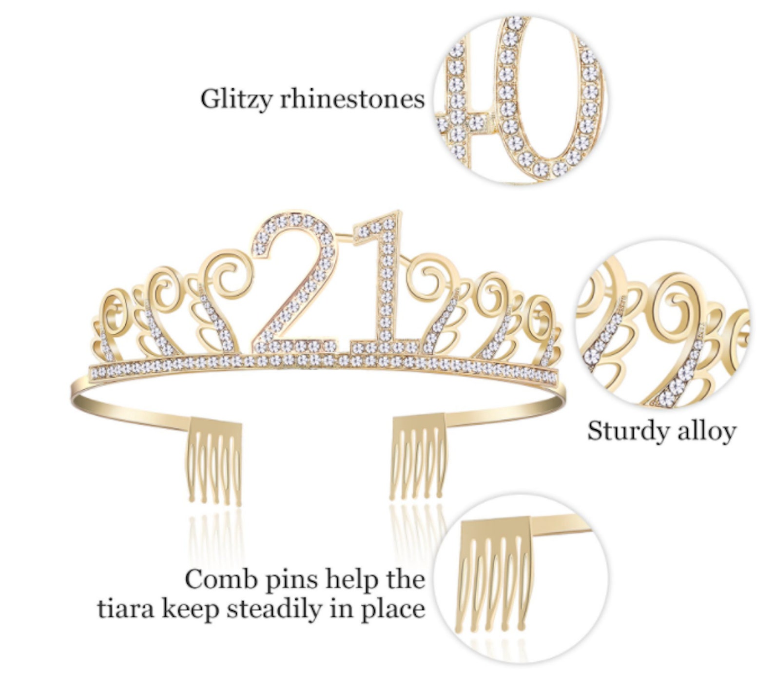 21st BIRTHDAY DECORATIONS 21st Tiara Rhinestone Princess 21st | Etsy