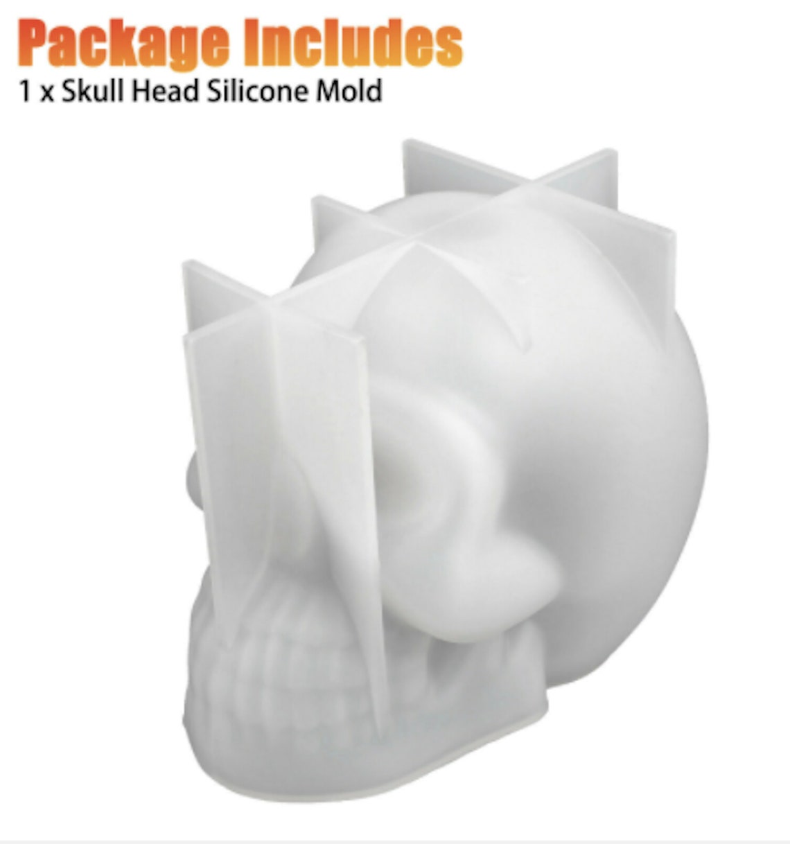 3D Skull Head Silicone Mold Halloween Table Decor Epoxy Resin - Etsy