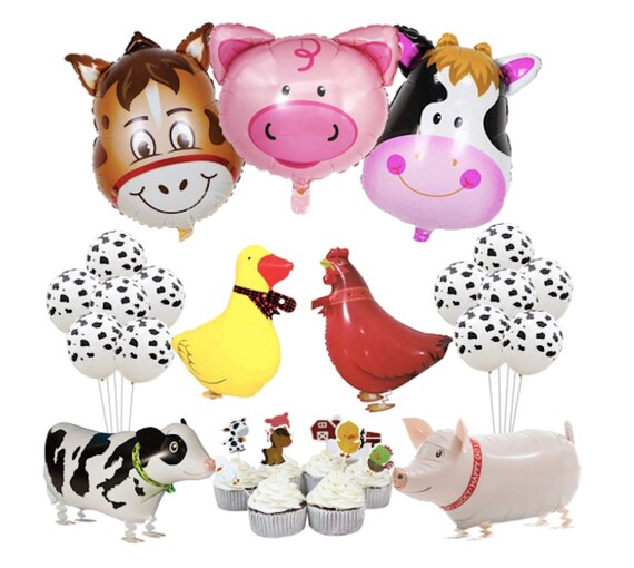 Barn Animals Party Farm Animals Party Birthday Party Balloons | Etsy