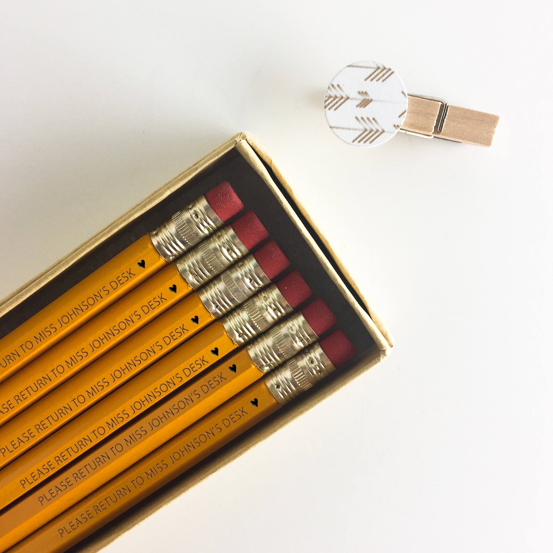 Teacher Pencils, Teacher Gift, Personalized Pencils, School Supplies ...