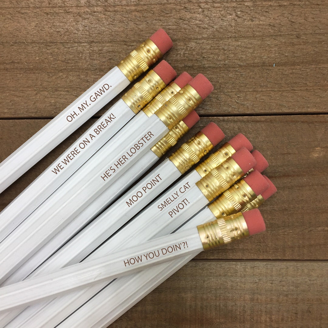 Engraved Pencil Set for Friends, Pencil Set for Friends, Friends ...