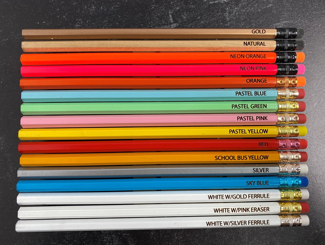 Natural Custom Pencils Personalized Pencils Engraved - Etsy