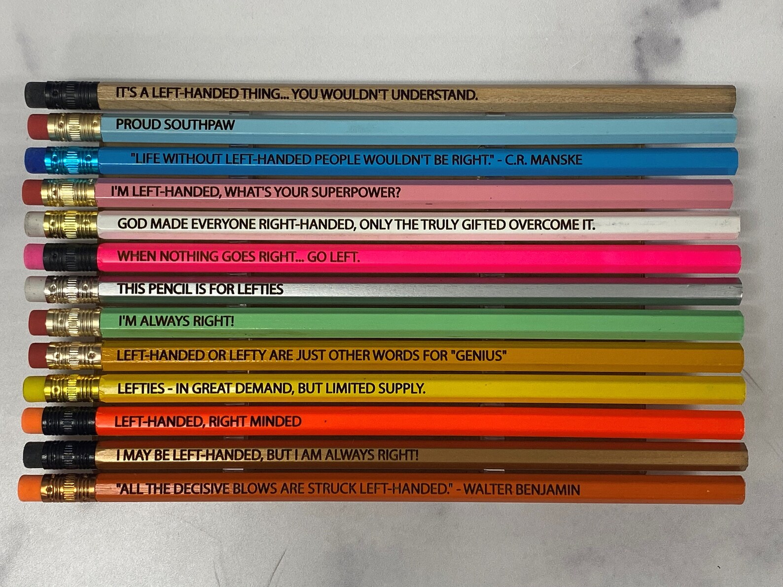 Engraved Left-handed Pencils Gift Set: Funny Southpaw Sayings - Etsy