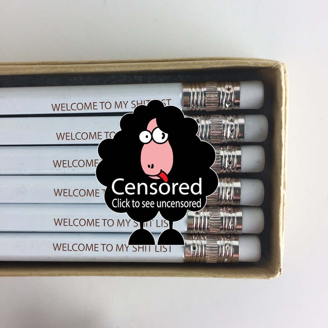 Welcome to My Shit List, Shit List Pencils, Shit List, Pencil Set ...