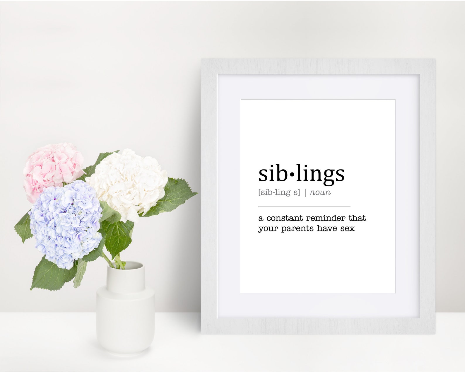 Siblings Definition Wall Art DIY Definition Print Dictionary - Etsy