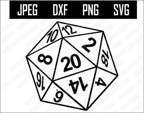 20-sided Die SVG Icosahedron D20 Dnd Dungeons & Dragons | Etsy