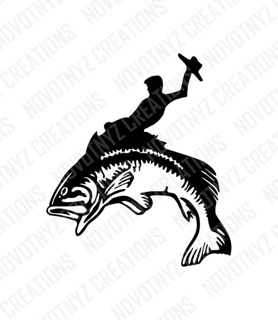Bass Rodeo Fishing Svg Fish Svg Cowboy Svg Rodeo Svg Bass | Etsy