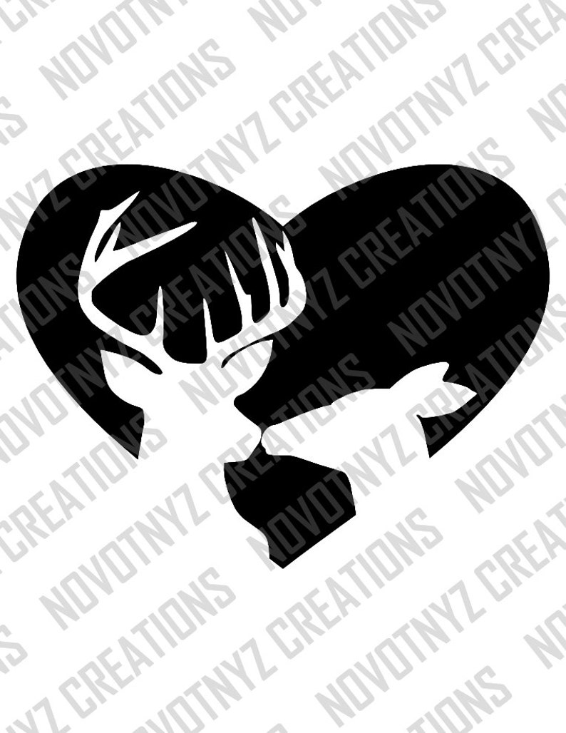 Deer Romance SVG Hunting Valentines Heart - Etsy