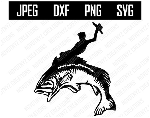 Bass Rodeo Fishing Svg Fish Svg Cowboy Svg Rodeo Svg Bass - Etsy
