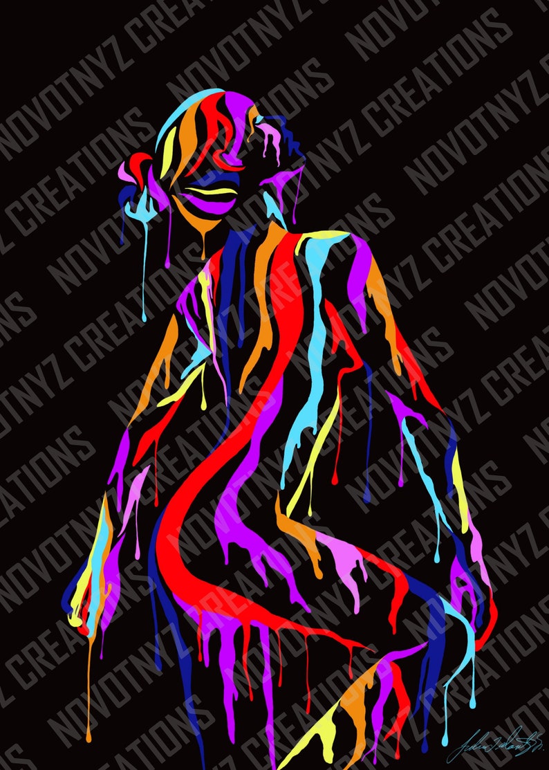 Woman Dripping SVG Paint Dripping Stencil Cricut - Etsy