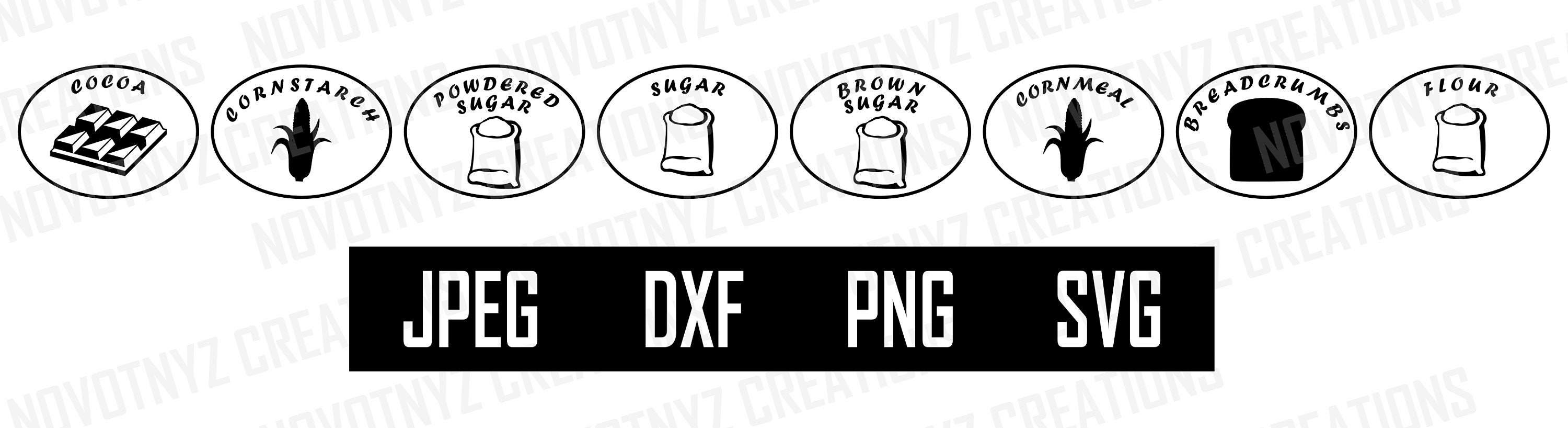 Kitchen Staples Labels Svg Pantry Labels Svg Canister Labels - Etsy