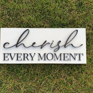 Cherish Every Moment Wood Sign Scroll Saw Sign Wood Sign | Etsy