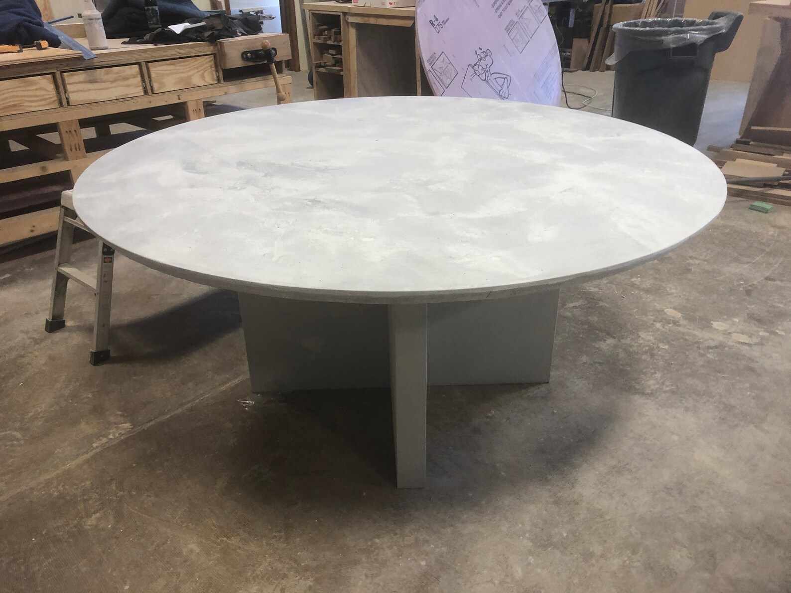 Round Concrete Dinning Table - Etsy UK