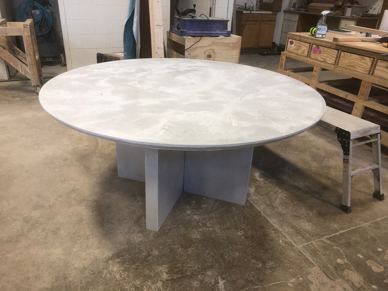 Round Concrete Dinning Table - Etsy UK