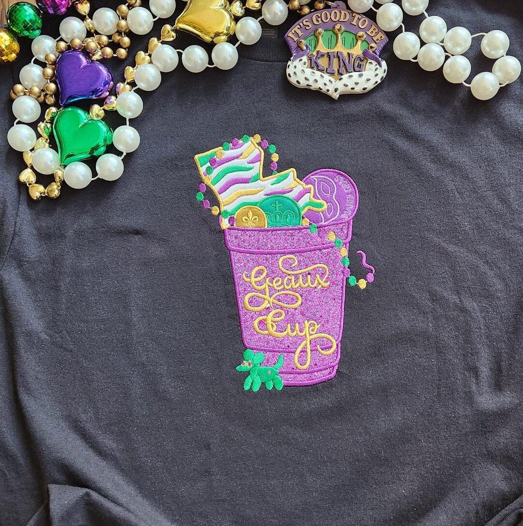 Mardi Gras "geaux Cup" Short Sleeve Tee Shirt - Etsy