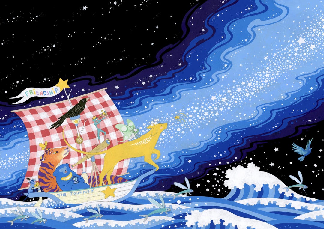 Art Print • Stargazing at Sea • A4, A3, Pano • Stardog, Where is the Sun Bear? - Etsy