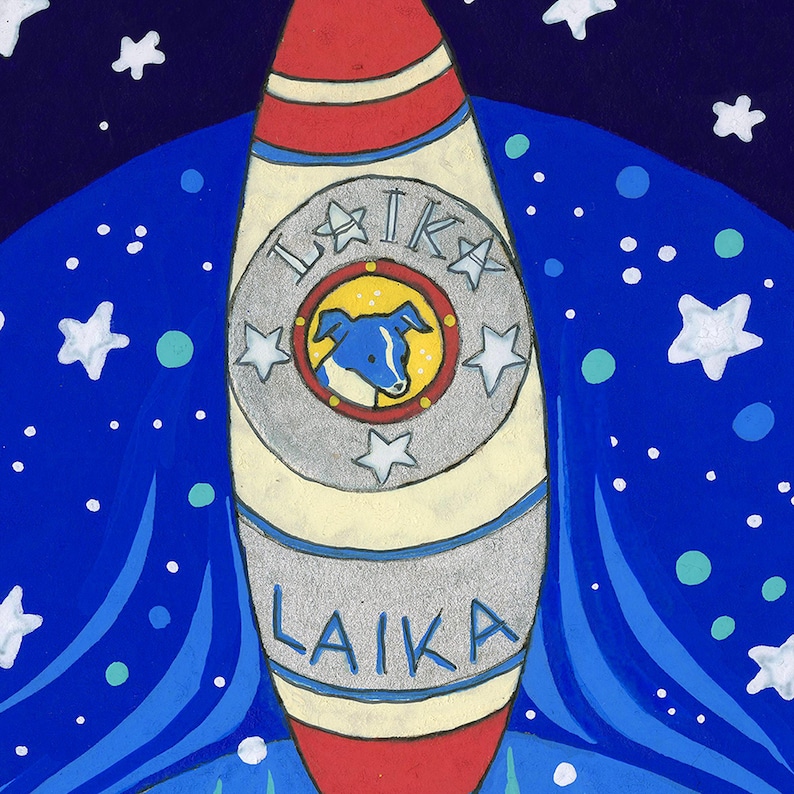Laika... A Different Ending. . . • * • * Stardog Illustration Print ...