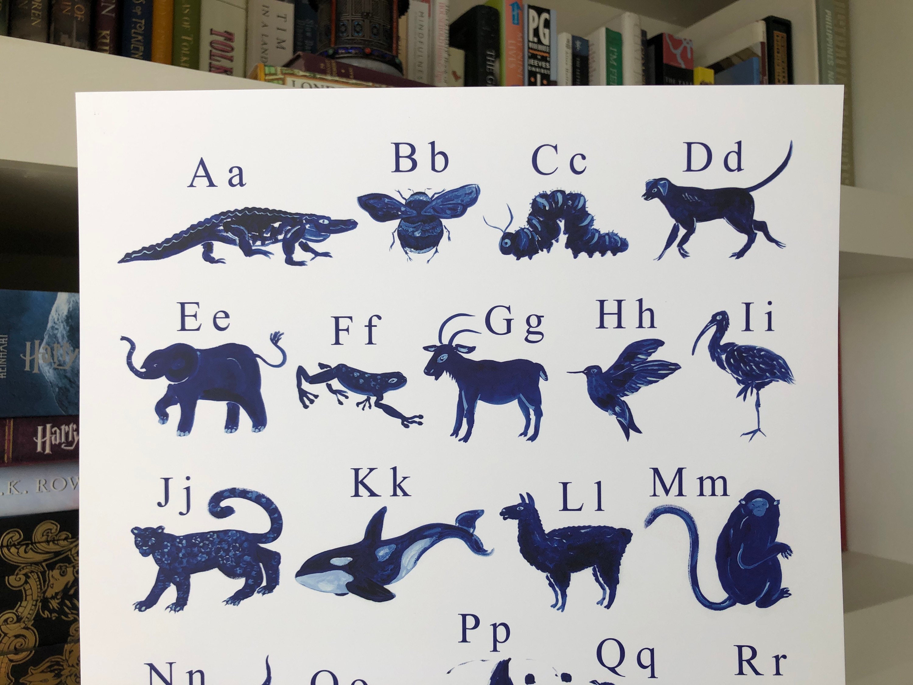 A3 Animal Alphabet Poster From the Alphabet Ballad of the Beasts by E.k ...