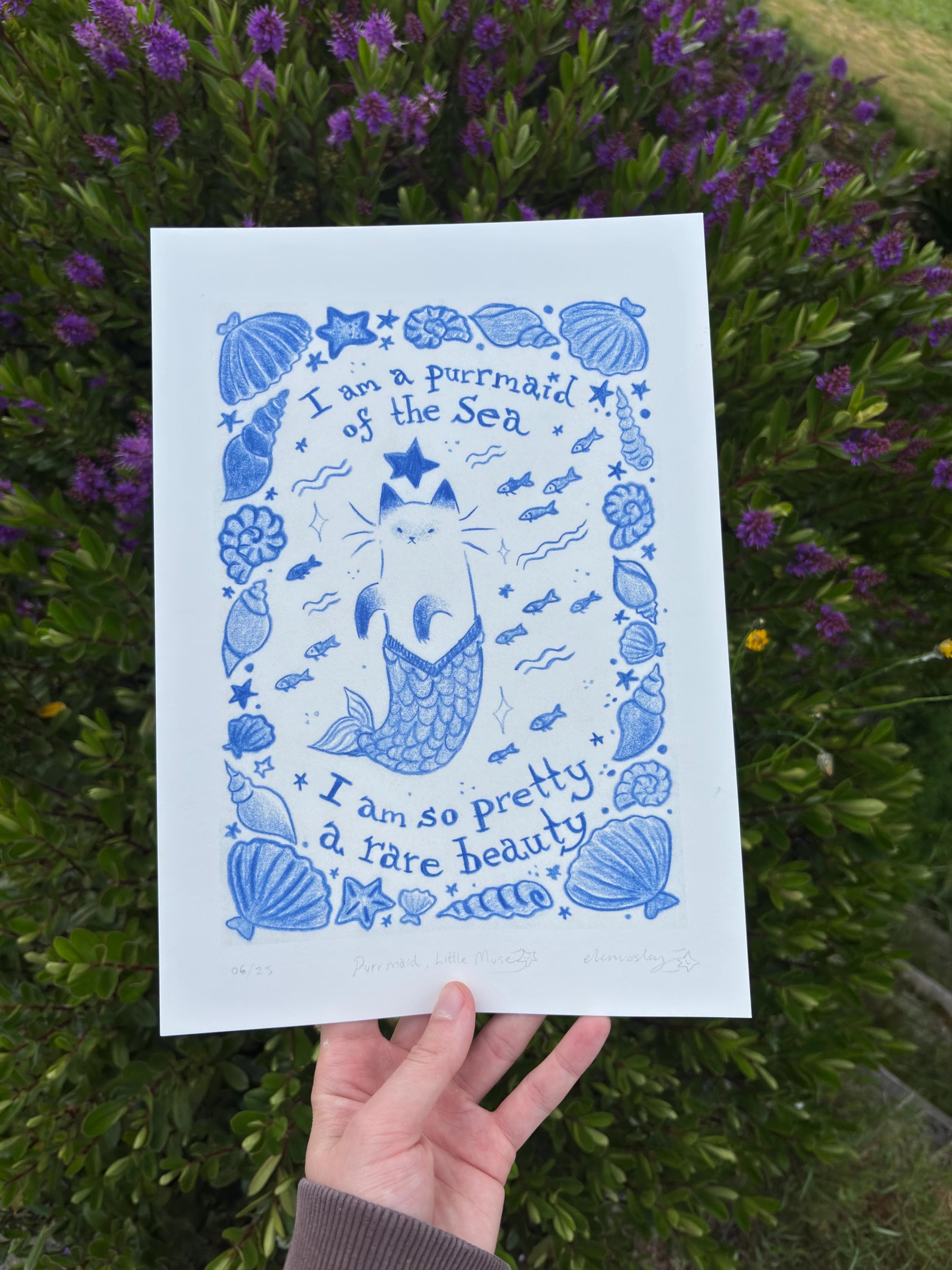 Little Muse - Purrmaid - Art Print - A4 - Etsy