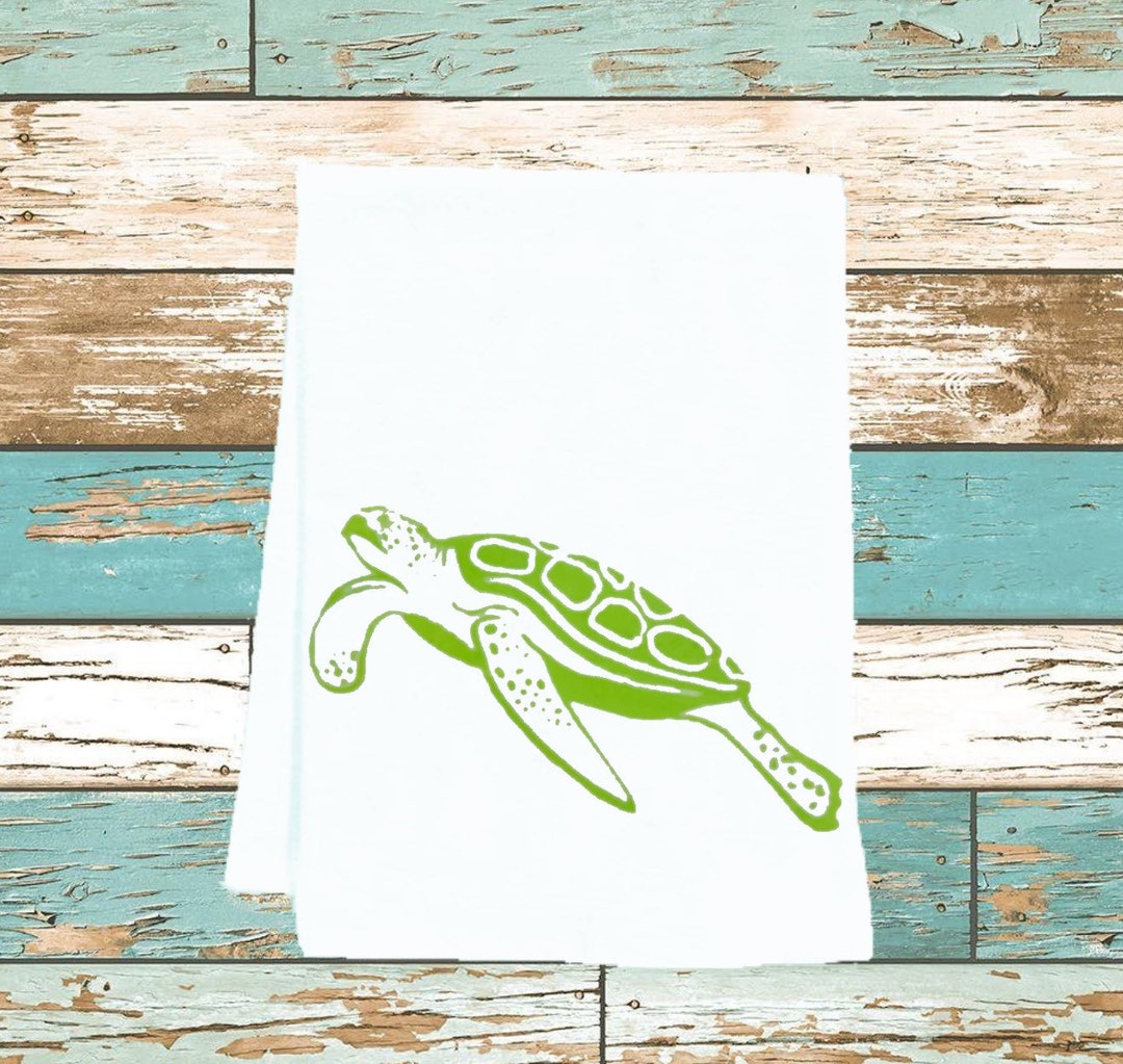 Sea Turtle Tea Towel Kitchen Towel Hand Towel Kitchen Towel Hand Towel ...
