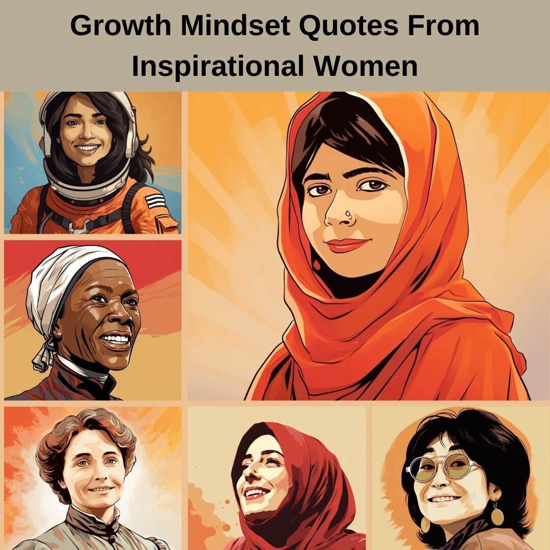 Famous Growth Mindset Quotes Printable Posters From Inspirational Women ...