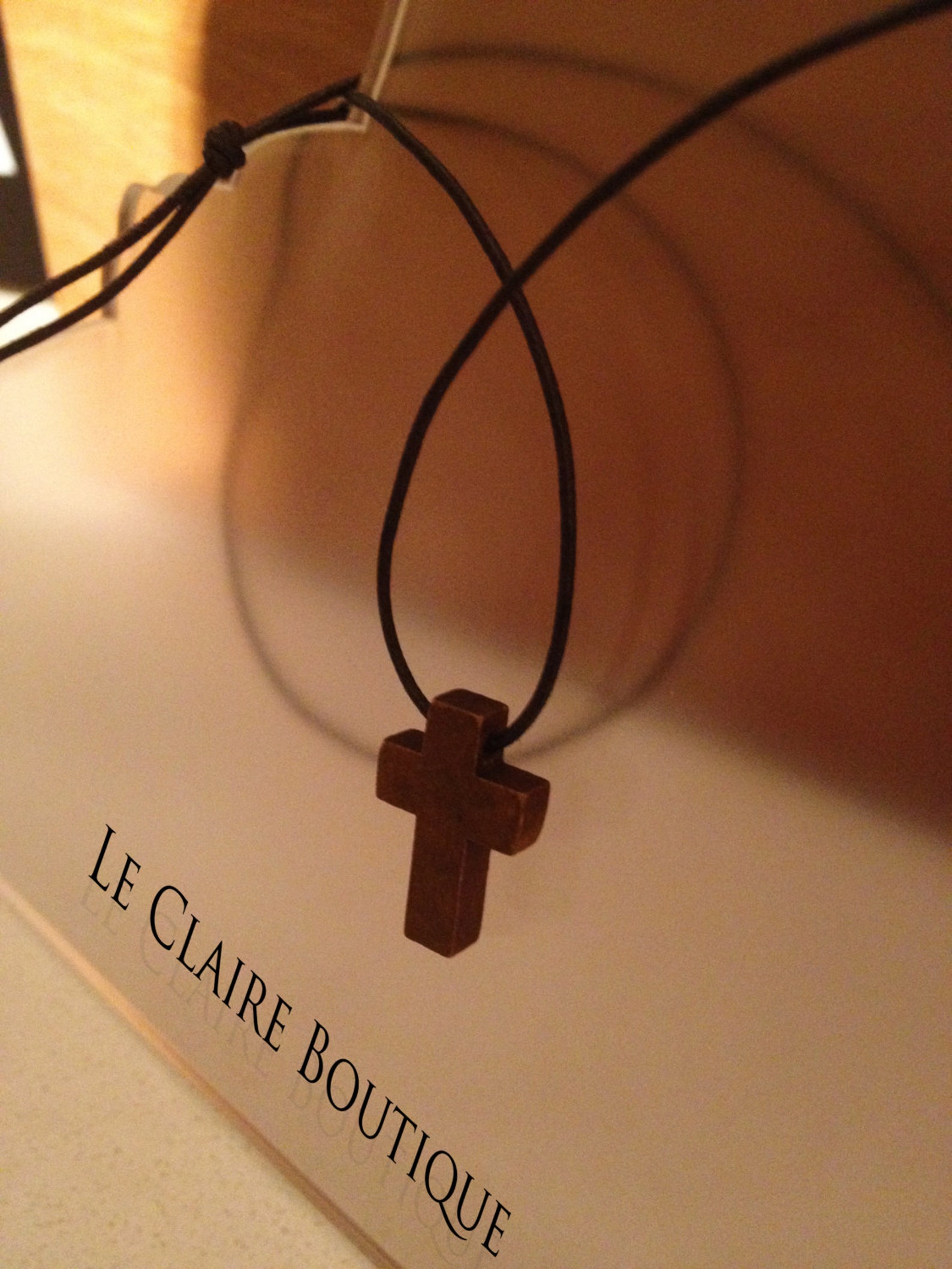Beautiful Natural Wood Cross Pendant Necklaces - Etsy