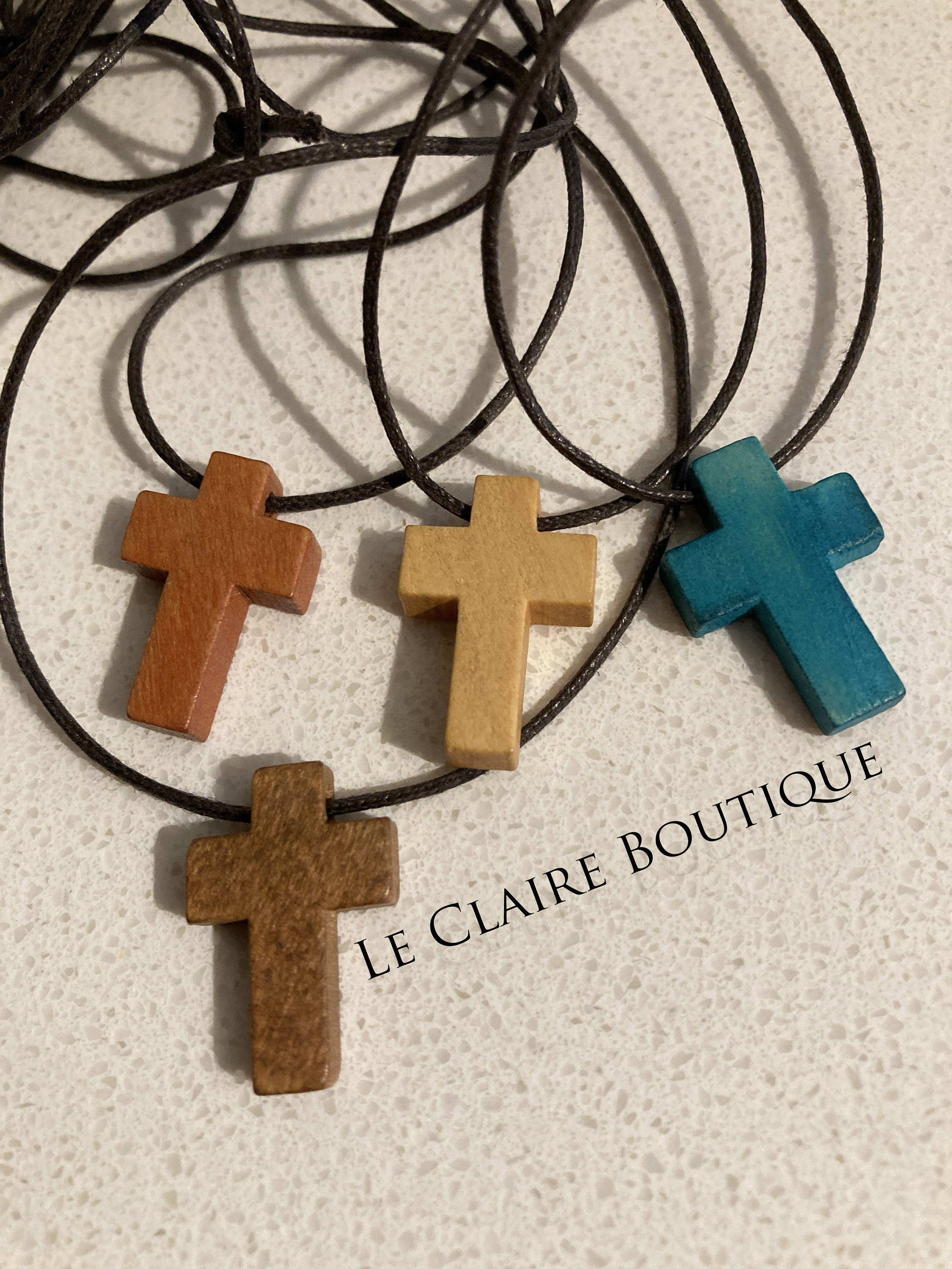 Beautiful Natural Wood Cross Pendant Necklaces - Etsy