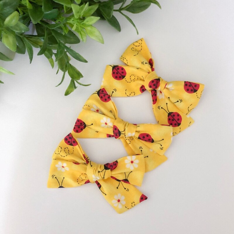 Ladybug Hair Bow - Etsy