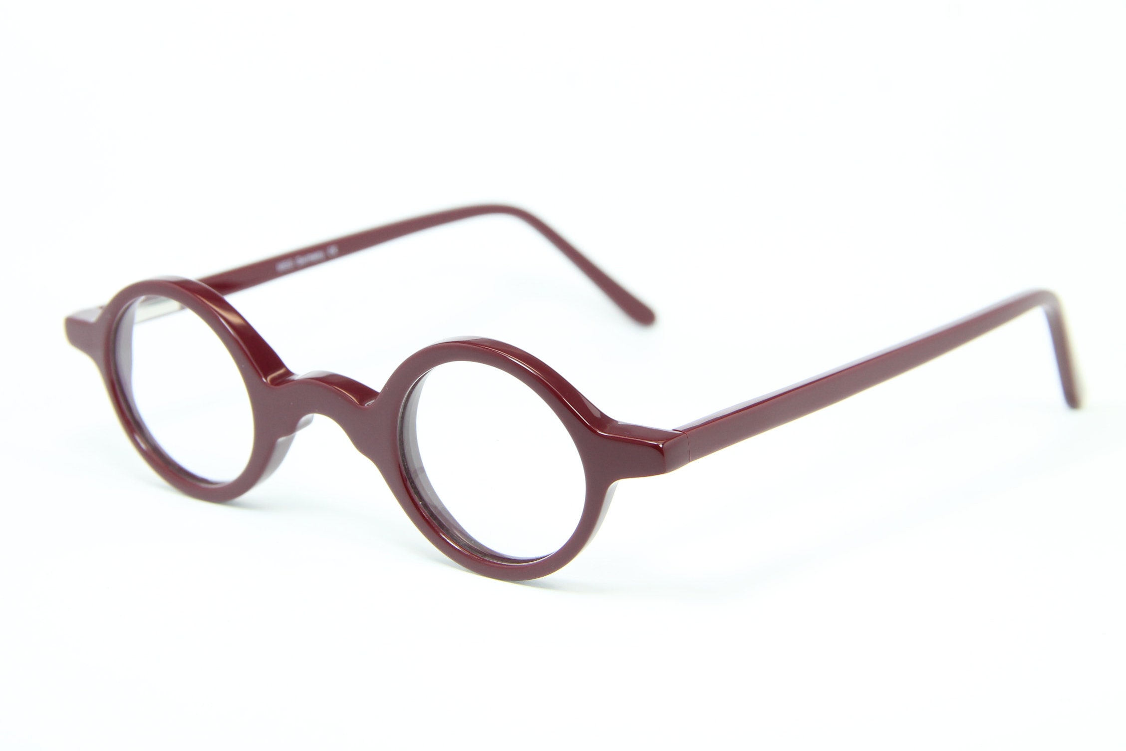 MEG Germany 1701R BR Small Round Lenses Burgundy Vintage - Etsy