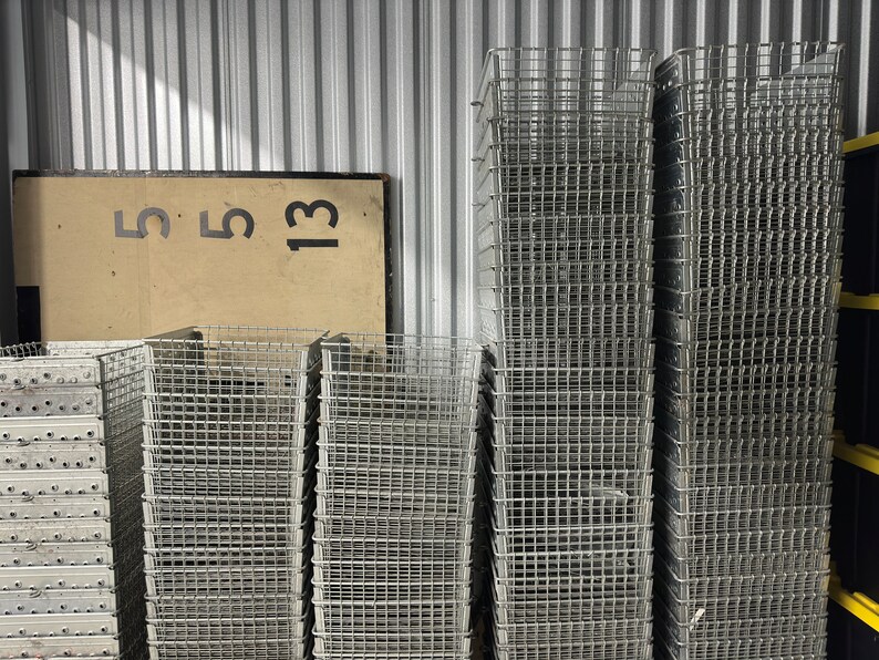 4 Vintage LYON Wire Industrial Locker Room Gym Baskets/bins Grade B ...