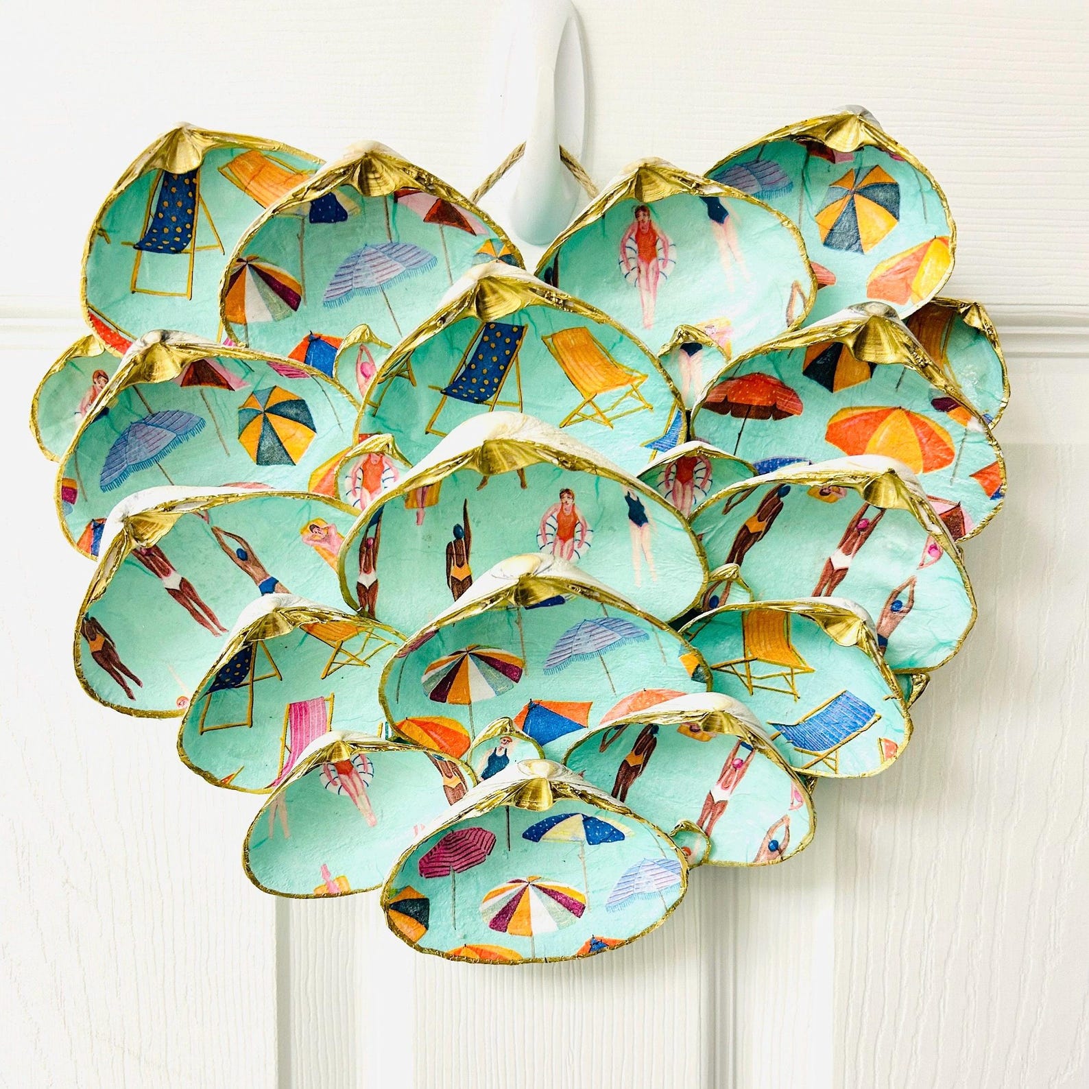 Clam Shell Heart Mosaic - Summer - Etsy