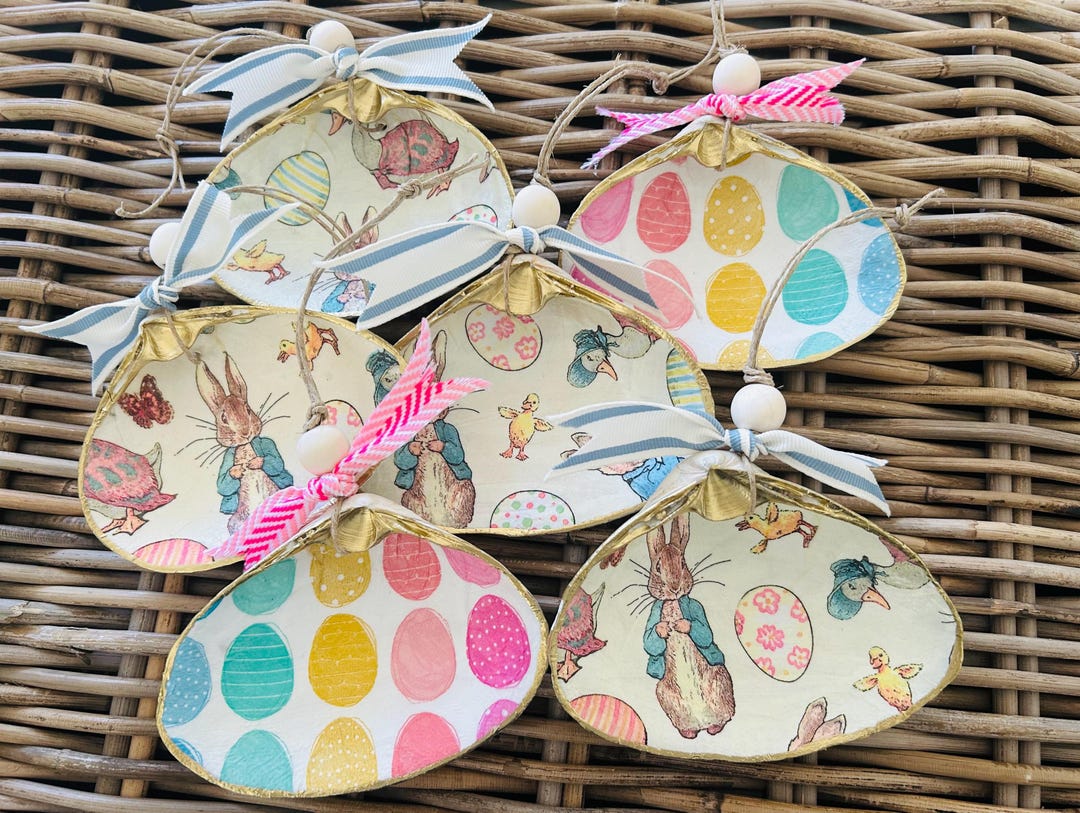 Handmade Easter Clam Shell Ornament - Etsy