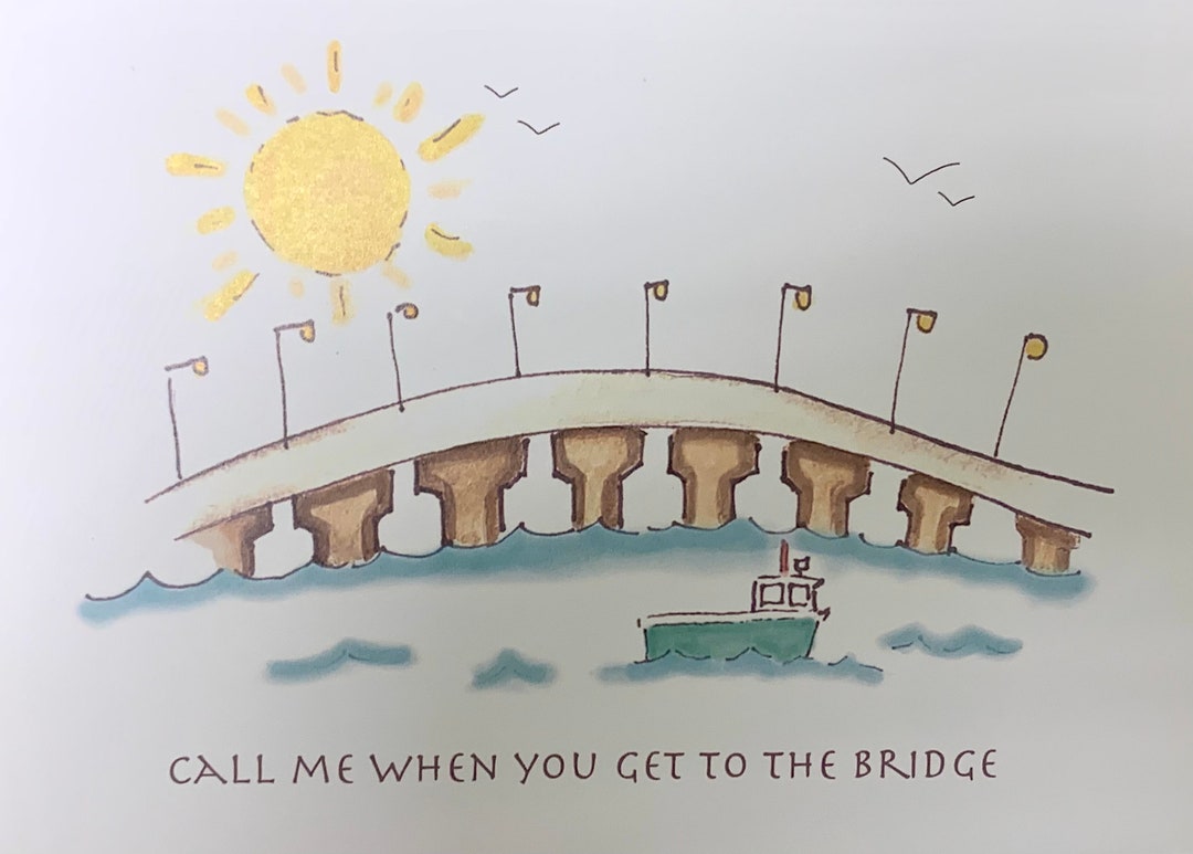 LBI Bridge Watercolor Print - Etsy