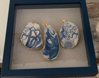 Decoupage Oyster in Shadow Box - Etsy