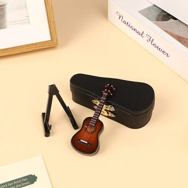Miniature Guitar Model Replica With Stand and Case - Etsy