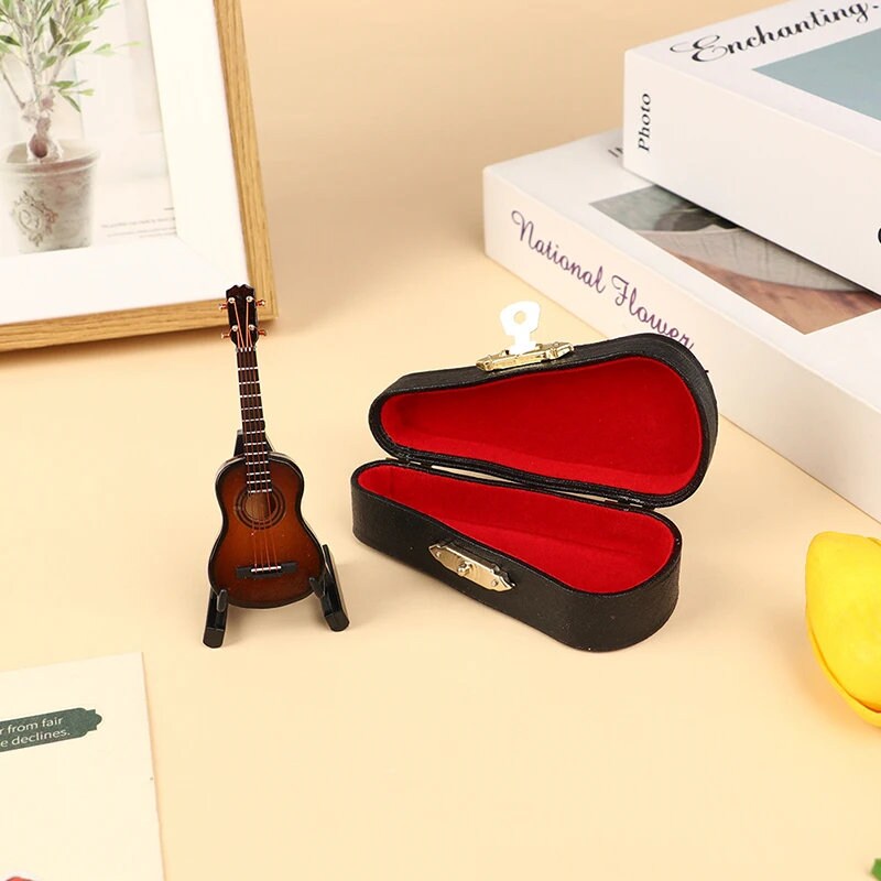Miniature Guitar Model Replica With Stand and Case - Etsy