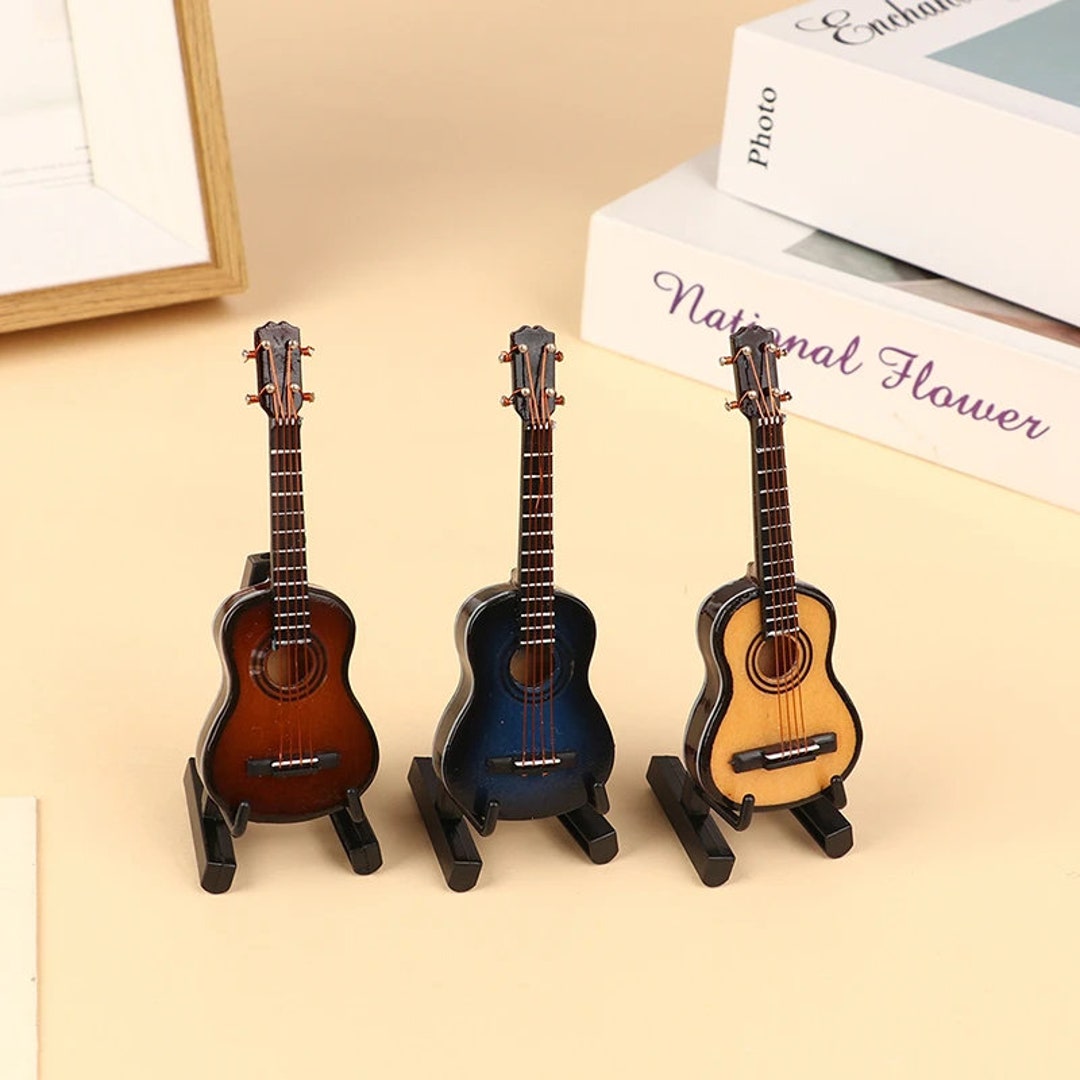 Miniature Guitar Model Replica With Stand and Case - Etsy