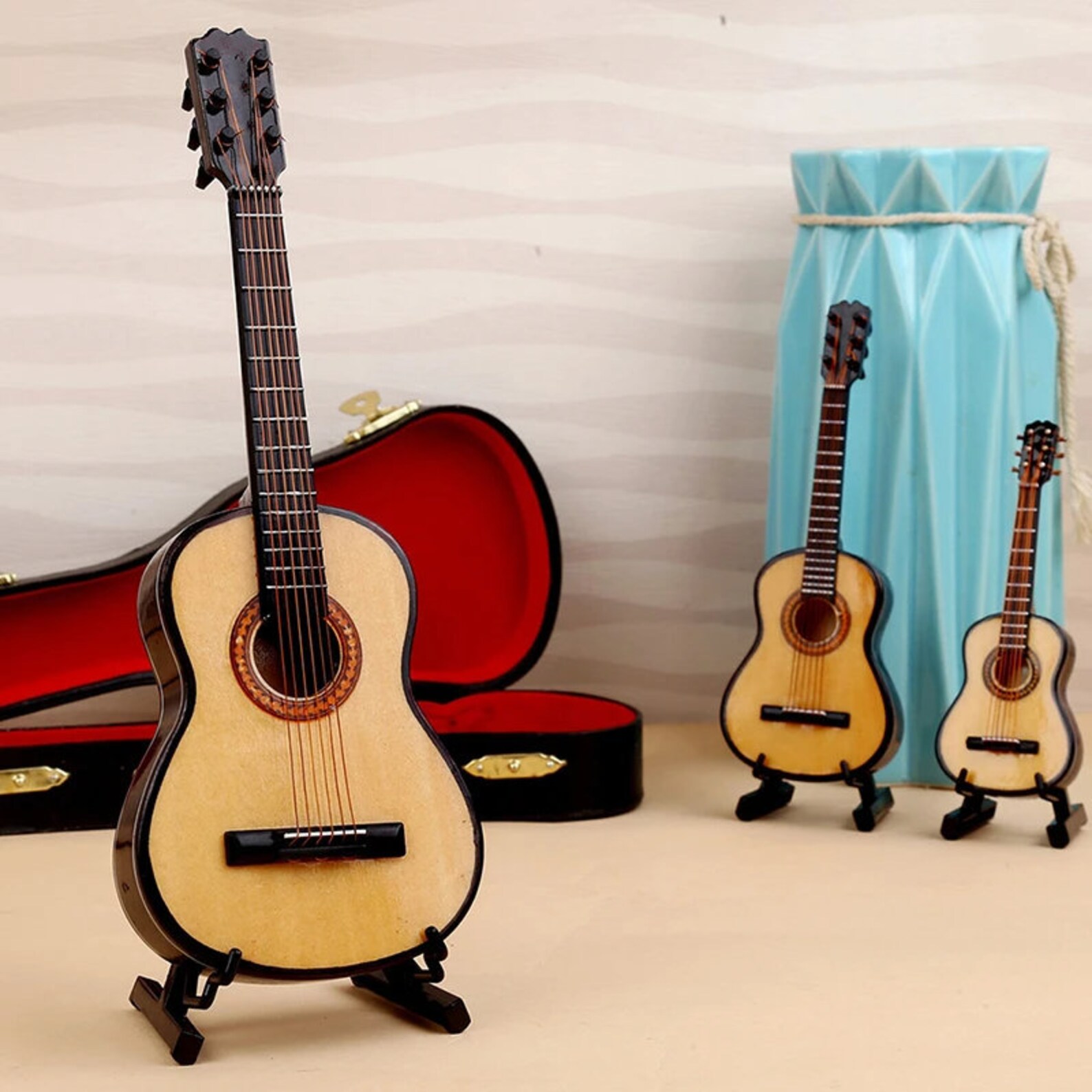 Miniature Guitar Model Replica With Stand and Case - Etsy