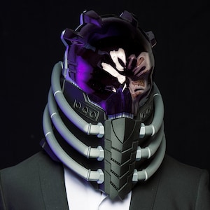 Techno Black Skull Helmet - Precolored Deluxe 3D Printed Kit - Etsy