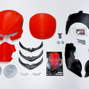 Red Ronin V2 Helmet - Precolored 3D Printed Kit - Etsy