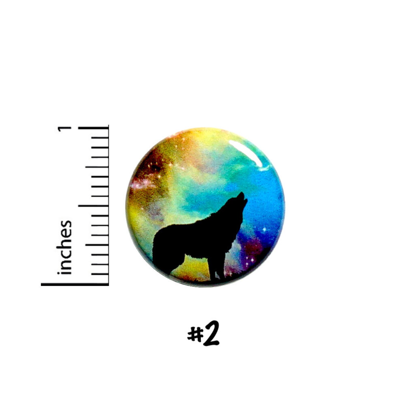 Wolf Buttons or Fridge Magnets // 5 Pack // Wolves // Backpack | Etsy