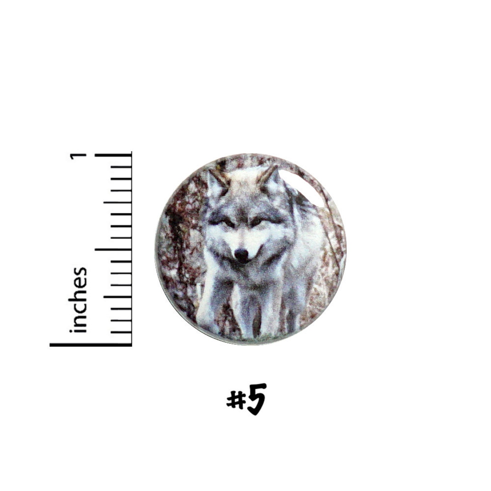 Wolf Buttons or Fridge Magnets // 5 Pack // Wolves // Backpack | Etsy