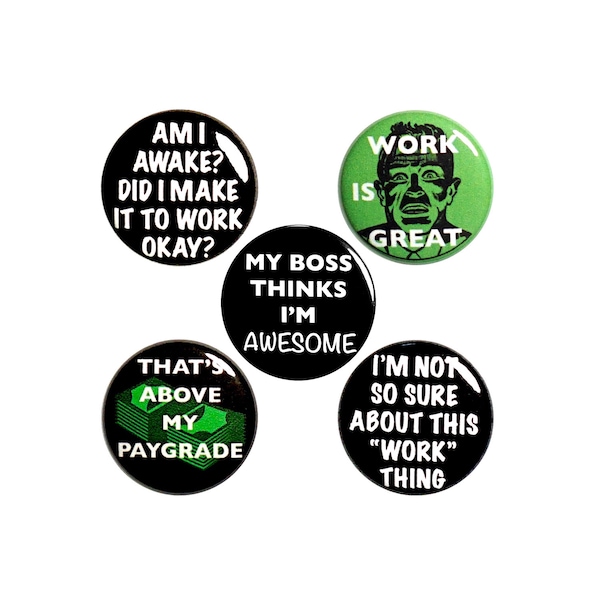 Funny Work Button Pins - Etsy