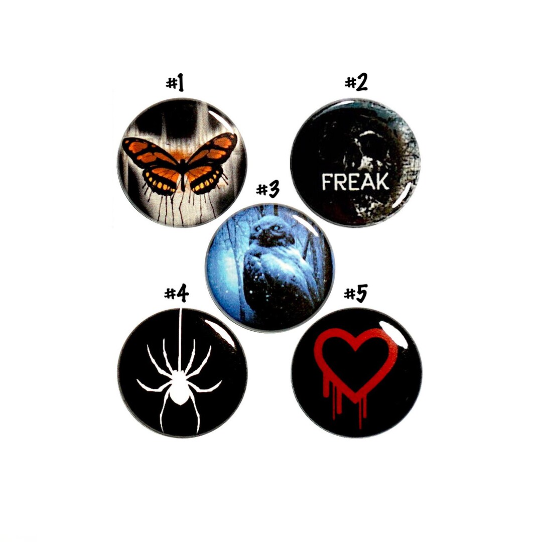 Punk Goth Pin Buttons or Creepy Weird Punk Emo Goth Backpack Pins ...