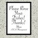 Rinse Your Dishes, Printable Sign, Wash Your Dishes, Funny Kitchen Sign ...